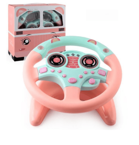 Simulation Driving Car Steering Wheel Music Sound Bell Toy